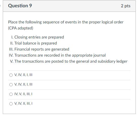 Solved Question 7 2 pts Which of the following is not one of | Chegg.com