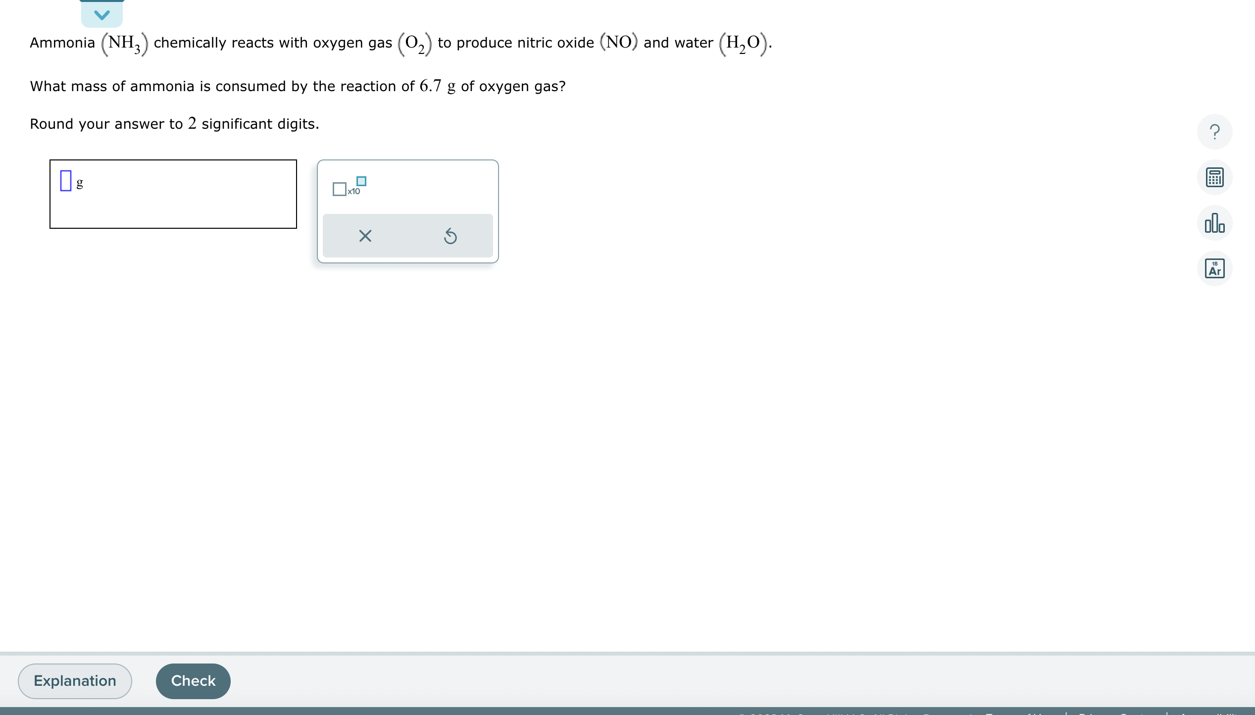 Solved Ammonia \\( \\left(\\mathrm{NH}_{3}\\right) \\) | Chegg.com
