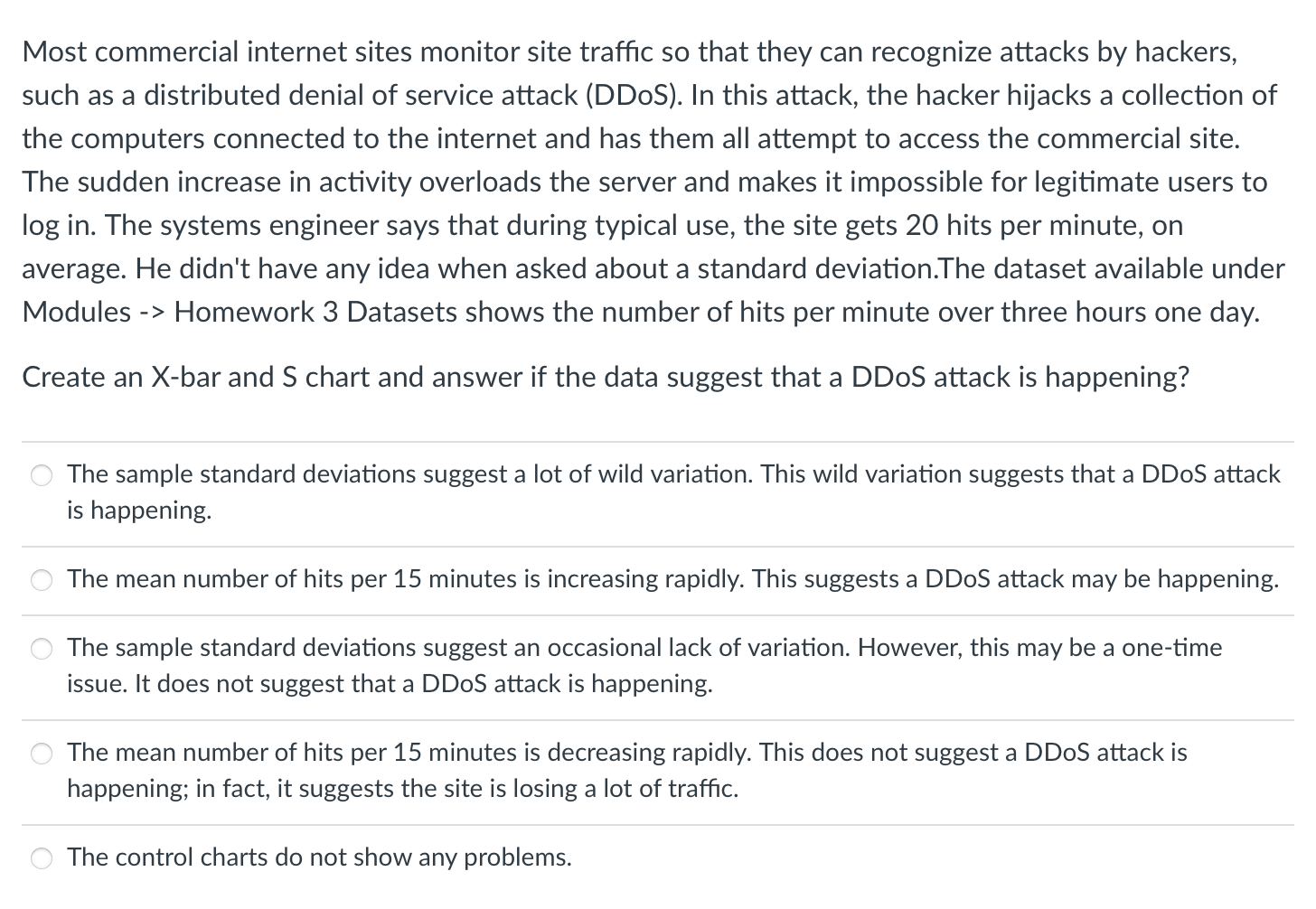 Solved Is the following statement true or false? An S-chart | Chegg.com