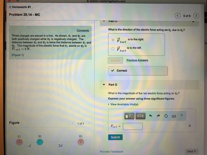 Solved Homework #1 Problem 20.14-MC く) 5of8 Part Constants | Chegg.com