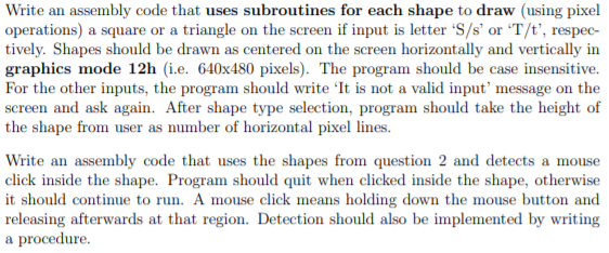 Write an assembly code that uses subroutines for each | Chegg.com