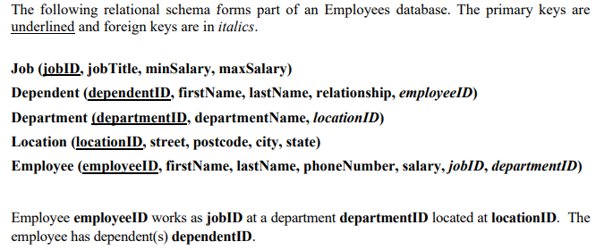 Solved Database. SQL DML/ DDL using oracle. 1. List the | Chegg.com