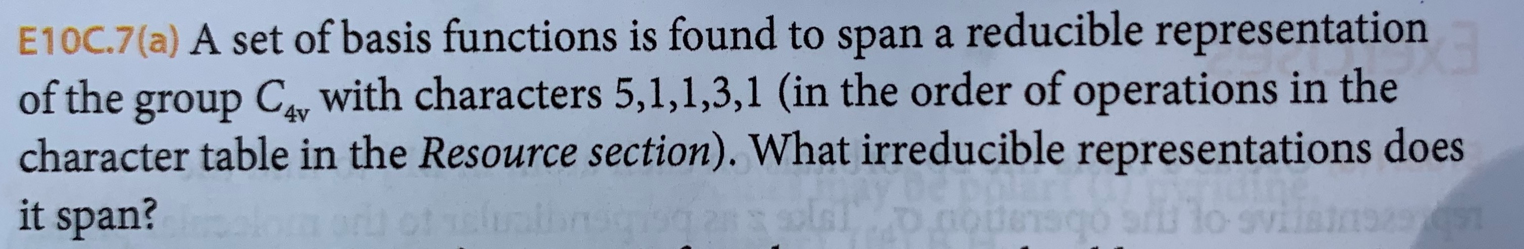 Solved E10C.7(a) A set of basis functions is found to span a | Chegg.com