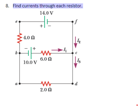 Solved Find currents through each resistor. | Chegg.com