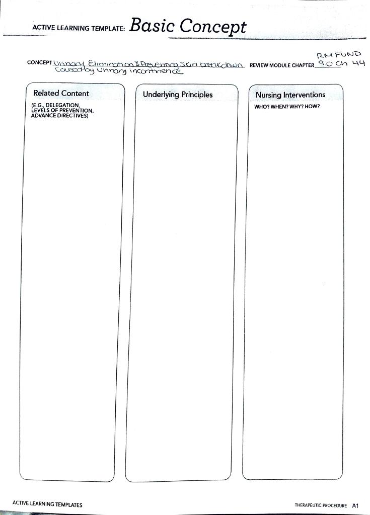 Solved ACTIVE LEARNING TEMPLATE: Basic Concept RM FUND | Chegg.com