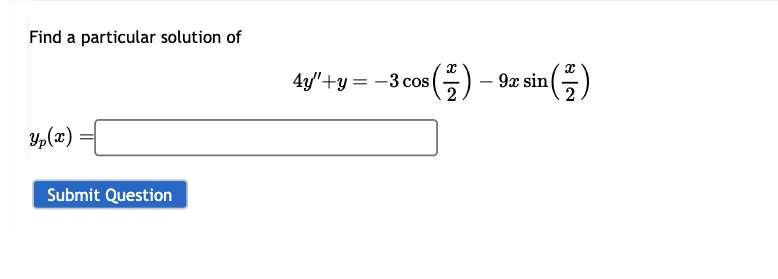 Solved Find a particular solution | Chegg.com