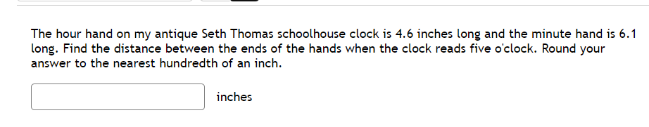 Solved The hour hand on my antique Seth Thomas schoolhouse | Chegg.com