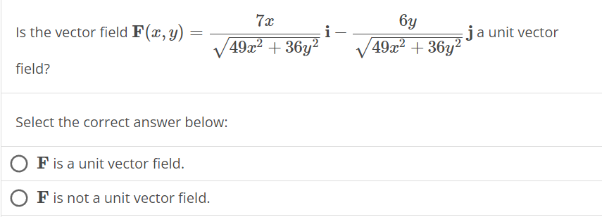 Solved Is the vector field | Chegg.com