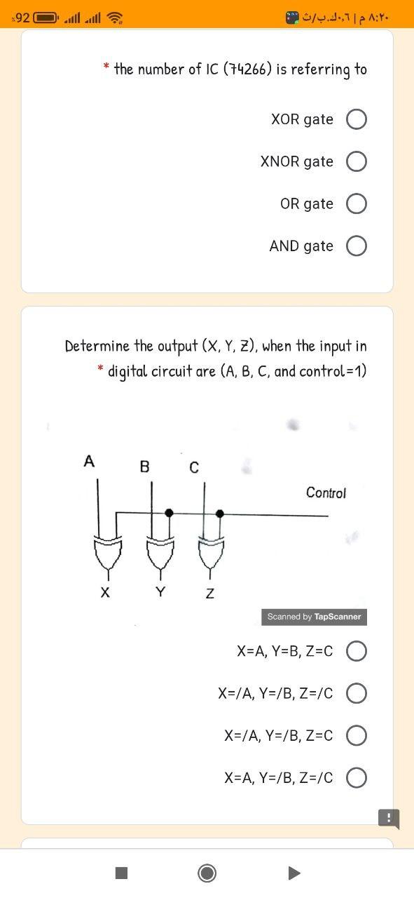 Solved 92 ۸:۲۰ م | 6,ولد، بات ؟ * the number of IC (74266) | Chegg.com