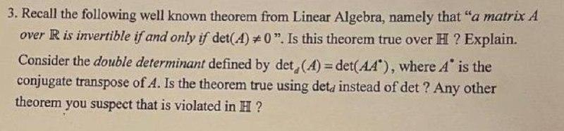 Solved 3. Recall the following well known theorem from | Chegg.com