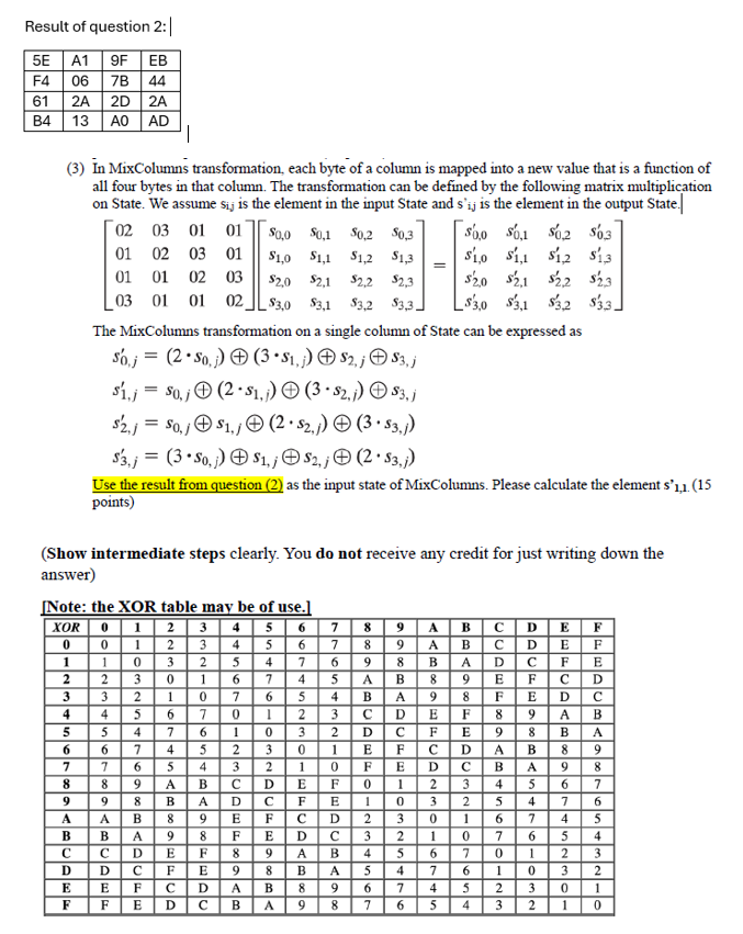 Solved Please answer the question (3) ﻿in the attached image | Chegg.com
