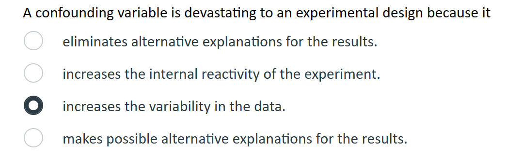 Solved A Confounding Variable Is Devastating To An