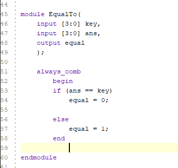 Solved I am trying to make a module that compares two | Chegg.com