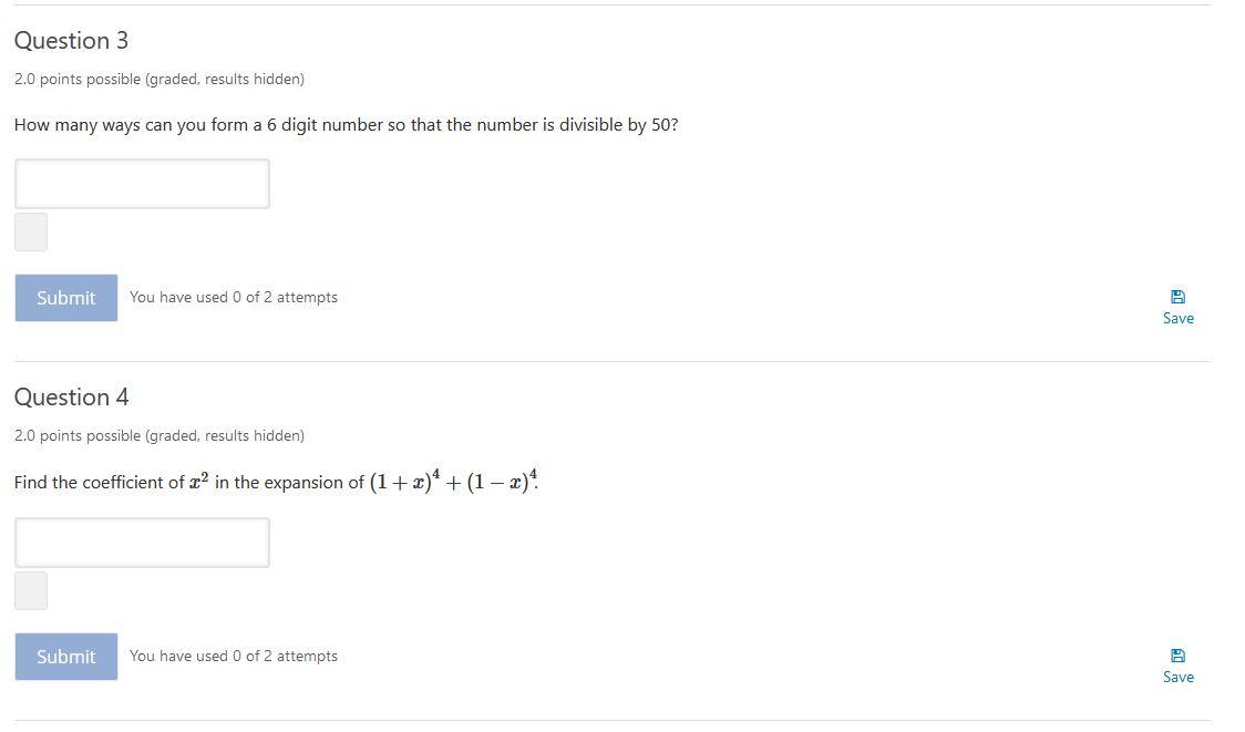 Solved Question 1 2.0 points possible (graded, results | Chegg.com