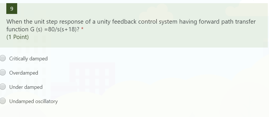 Solved 9 When the unit step response of a unity feedback | Chegg.com