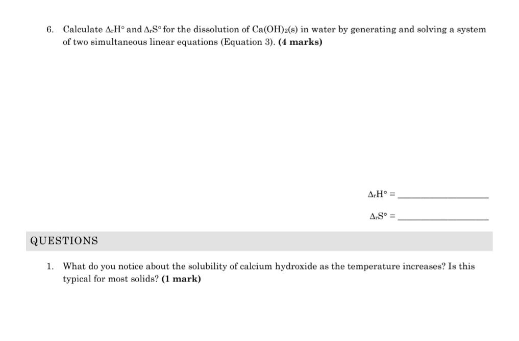 Table 1: Titrations of 25.00 mL aliquots of | Chegg.com