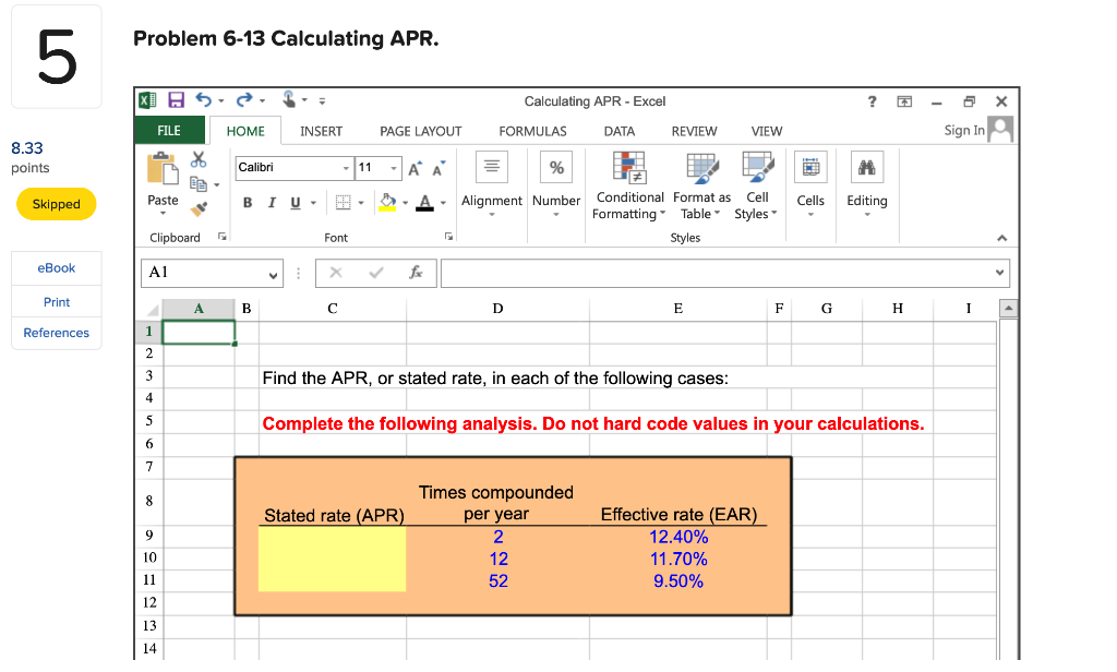 Solved Problem 6-13 Calculating APR. | Chegg.com Solved Problem 6-13 Calculating APR. | Chegg.com