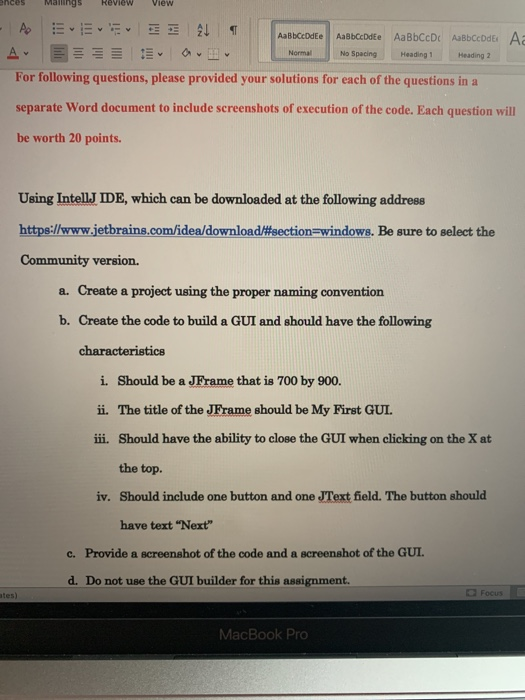 Solved Mailing s ReviewView Normal No Spacing Heading1 | Chegg.com