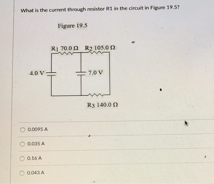Solved What is the current through resistor R1 in the | Chegg.com