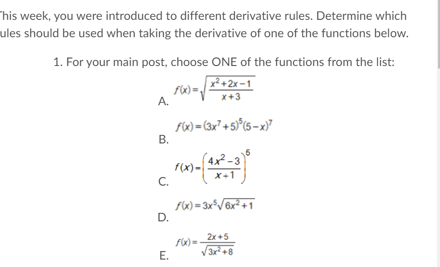 Solved This week, you were introduced to different | Chegg.com