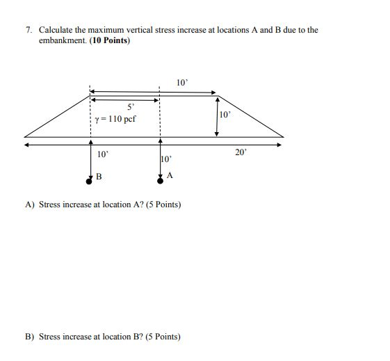 Solved Calculate the maximum vertical stress increase at | Chegg.com
