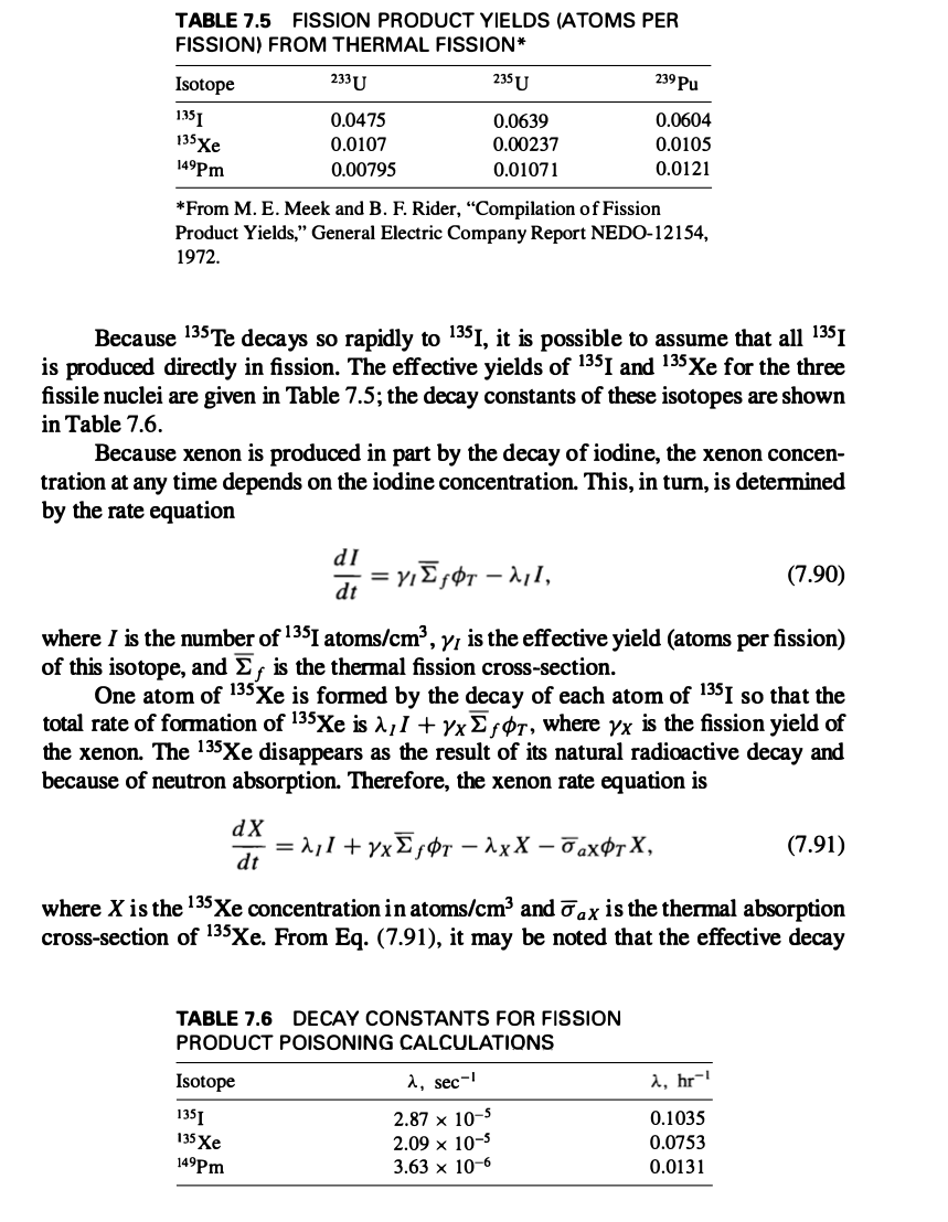 Q1 Write down Xe burn-up equations and solve them | Chegg.com