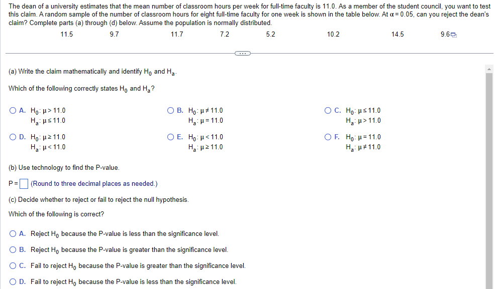 Solved The dean of a university estimates that the mean | Chegg.com