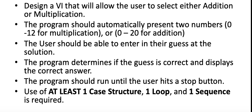 Solved labview VI only please front panel and diagram | Chegg.com