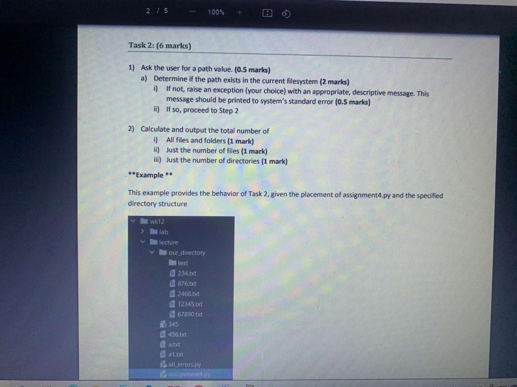 Solved Task 1: 9 marks 1) Ask the user for a filename. ( 0.5 | Chegg.com