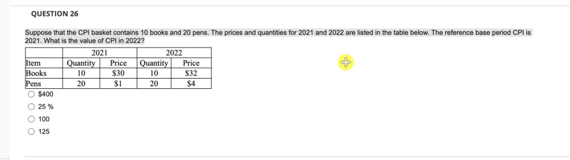 Solved $40025%100 | Chegg.com