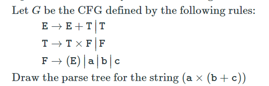 Solved Let G be the CFG defined by the following rules: | Chegg.com