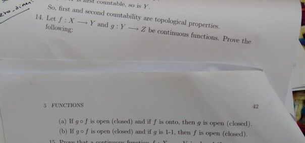 Solved IIst countable, so is Y So, first and second | Chegg.com