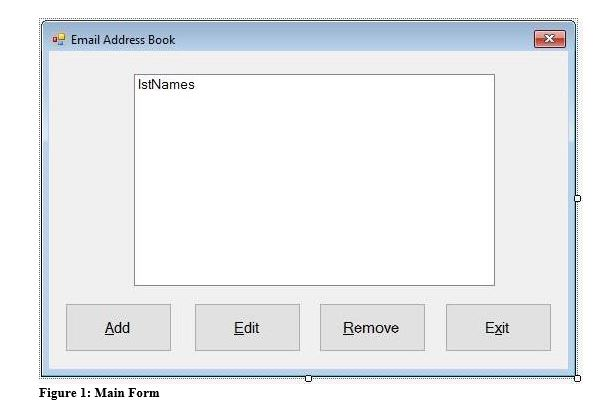 E-Mail Address Book Write a program that lets the | Chegg.com