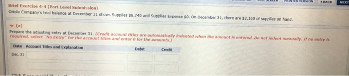 Solved EACK Brief Exercise 4-4 (Part Level Submission) | Chegg.com
