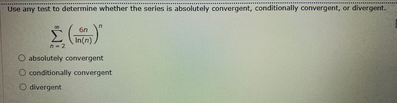 Solved Use any test to determine whether the series is | Chegg.com