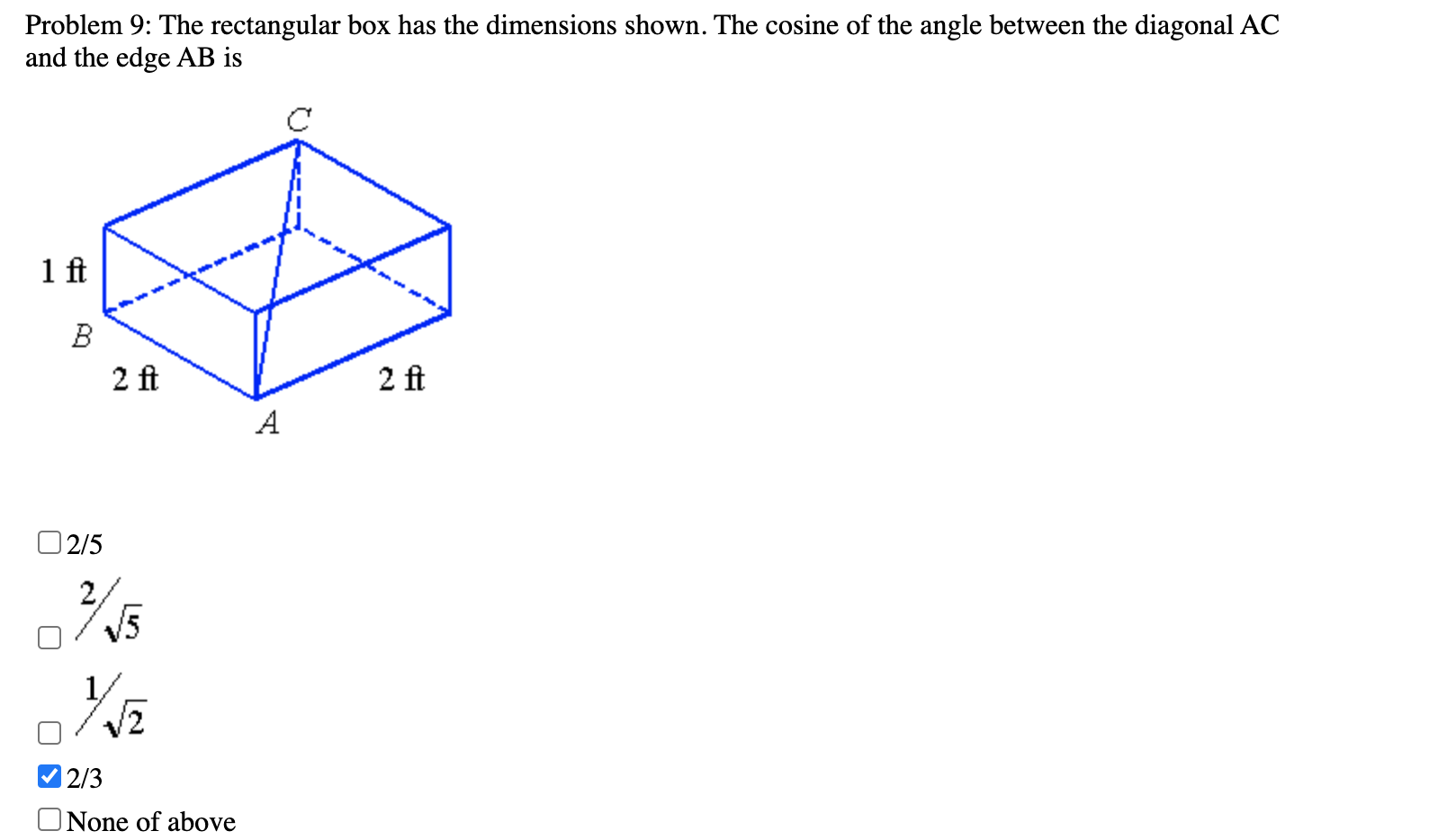 Solved Problem 9: The rectangular box has the dimensions | Chegg.com