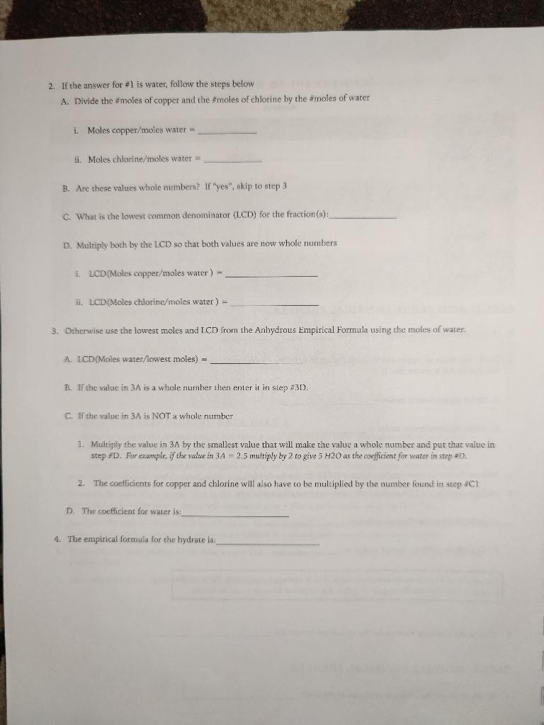 Solved LAB 4 WORKSHEET: DETERMINATION OF THE CHEMICAL | Chegg.com
