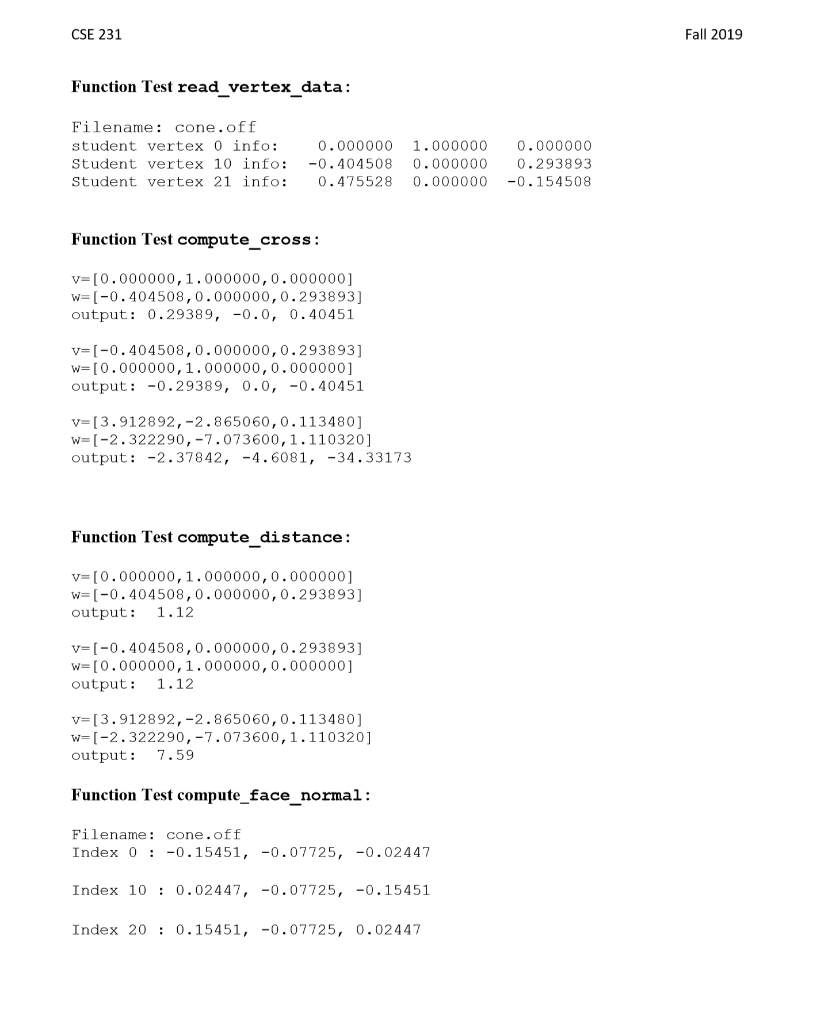 CSE 231 Fall 2019 Programming Project 05 This | Chegg.com