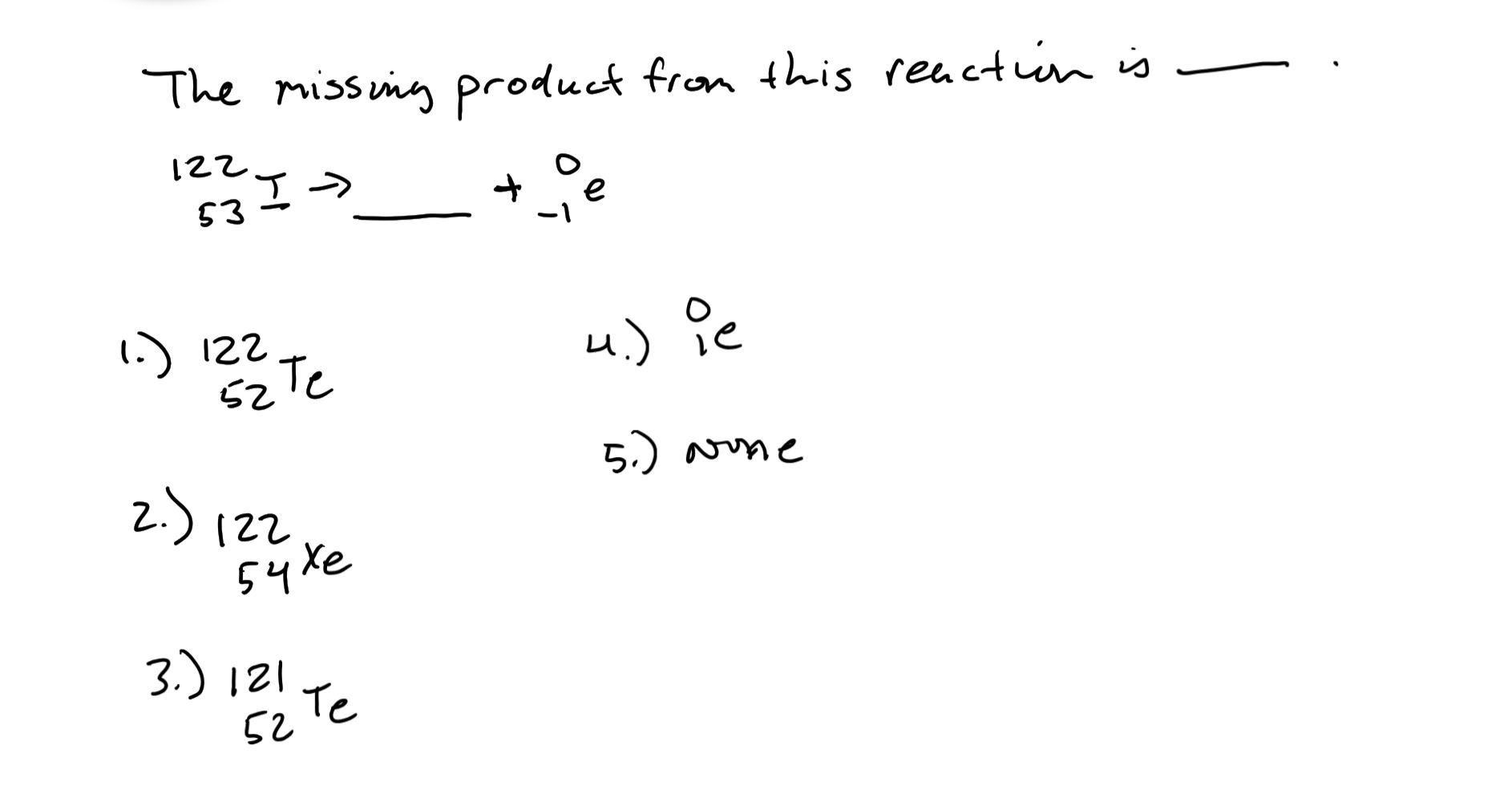 Solved The missing product from this reaction is 12 + Q. S3 | Chegg.com