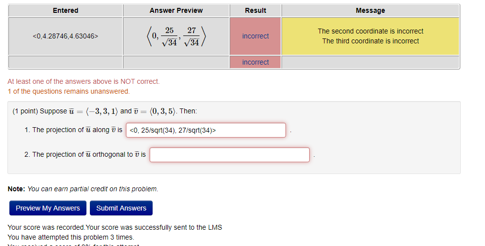 Solved Entered Answer Preview Result Message | Chegg.com