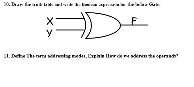 Solved 10. Draw the truth table and write the Boolean | Chegg.com