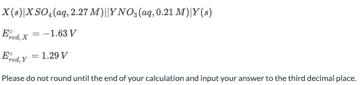 Solved Calculate the nonstandard Ecell value for the | Chegg.com