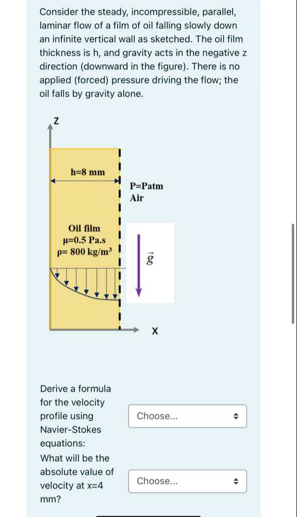 Solved Consider the steady, incompressible, parallel, | Chegg.com