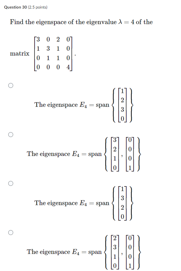 Solved Question 30 | Chegg.com