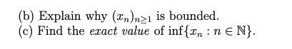 Solved n! 4. (4 points) Consider the sequence (In)n21 given | Chegg.com