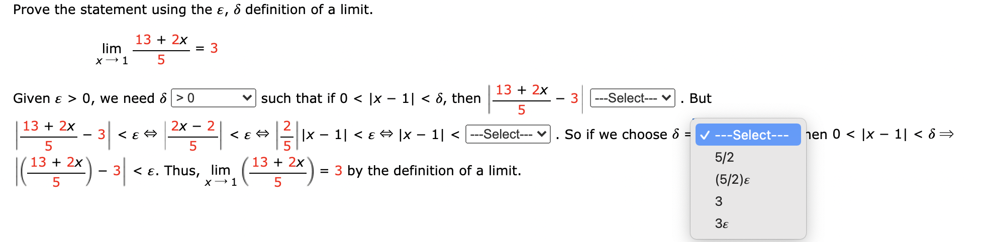 Solved Prove the statement using the e, s definition of a | Chegg.com