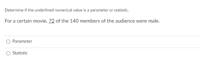 Solved Determine if the underlined numerical value is a | Chegg.com