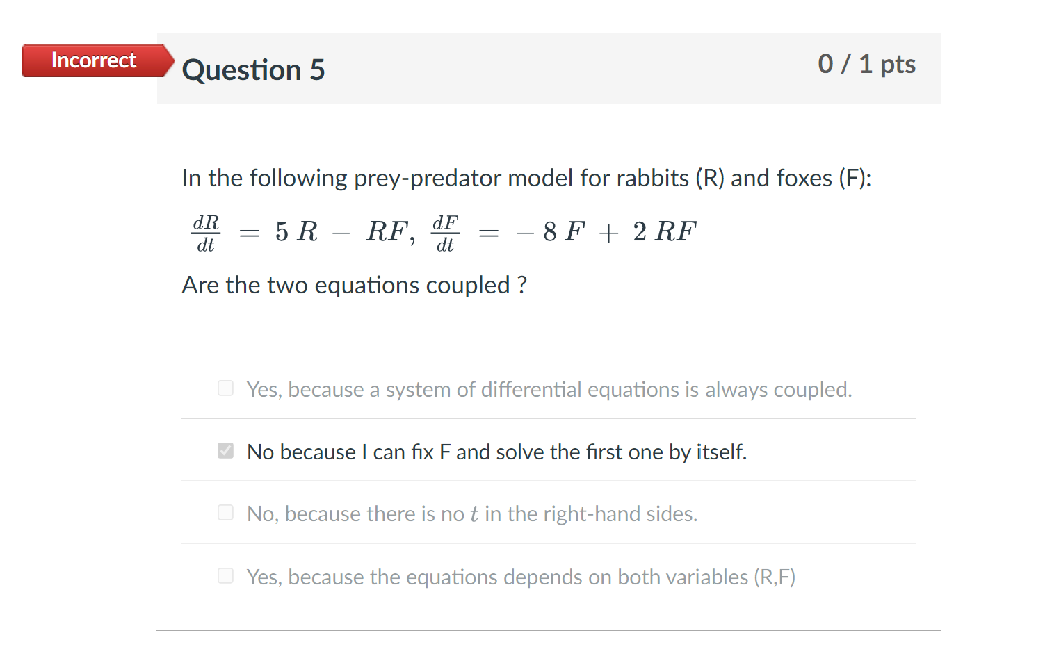 Solved In the following prey-predator model for rabbits (R) | Chegg.com