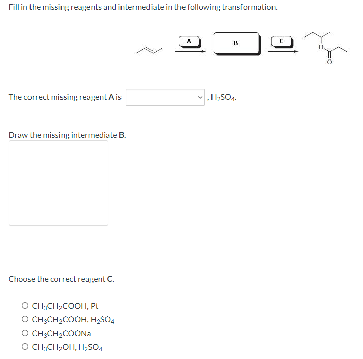 Solved Fill in the missing reagents and intermediate in the | Chegg.com