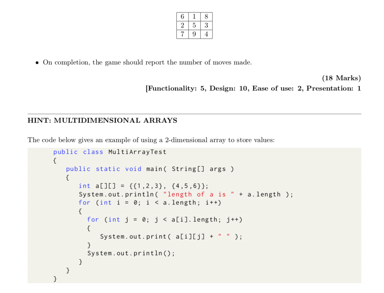 Solved A game with the following functionality in JAVA * | Chegg.com